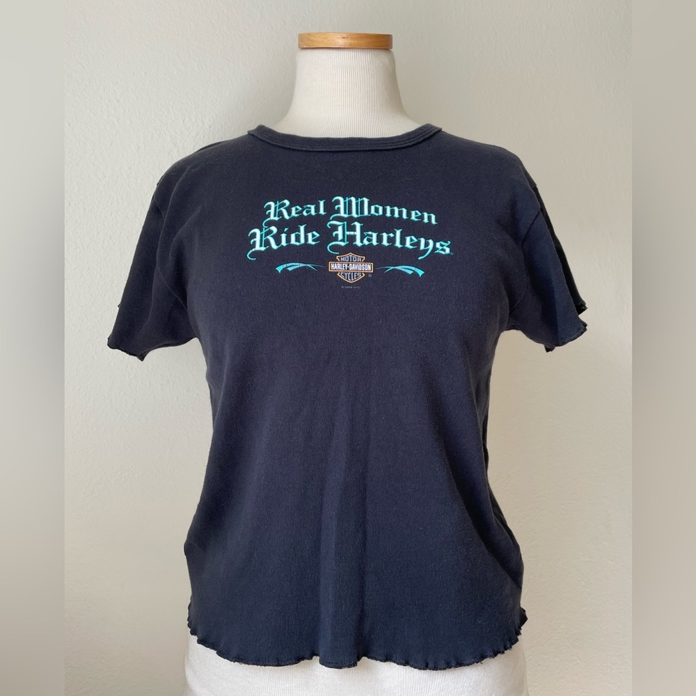 1990s Vintage Harley Davidson Real Women Ride Harleys… - Gem